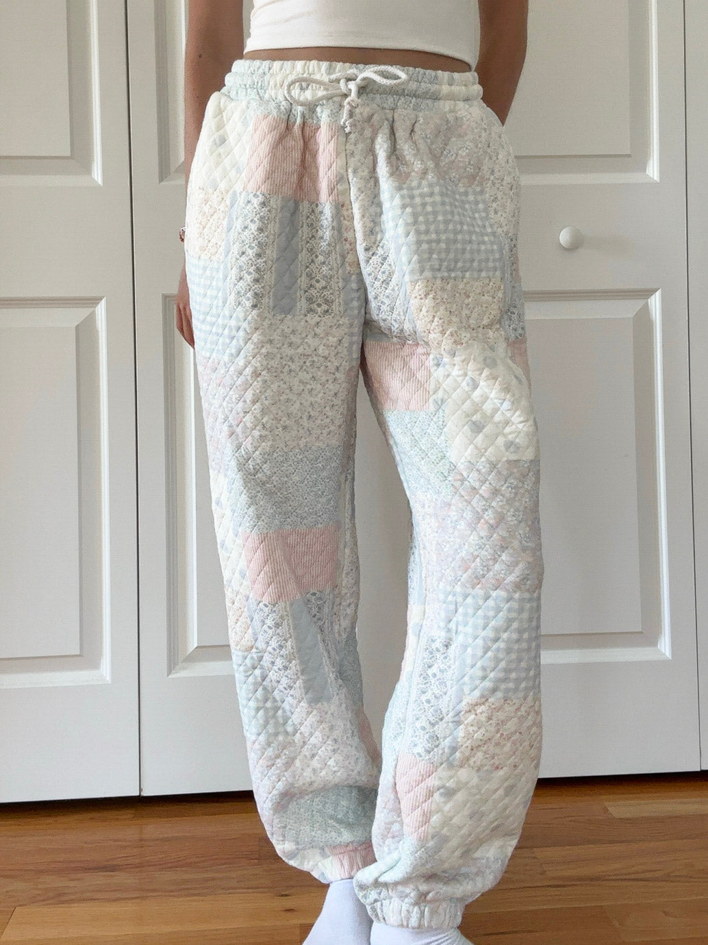 Shades Of Blue Quilted Pastel Joggers – Sunkissedcoconut
