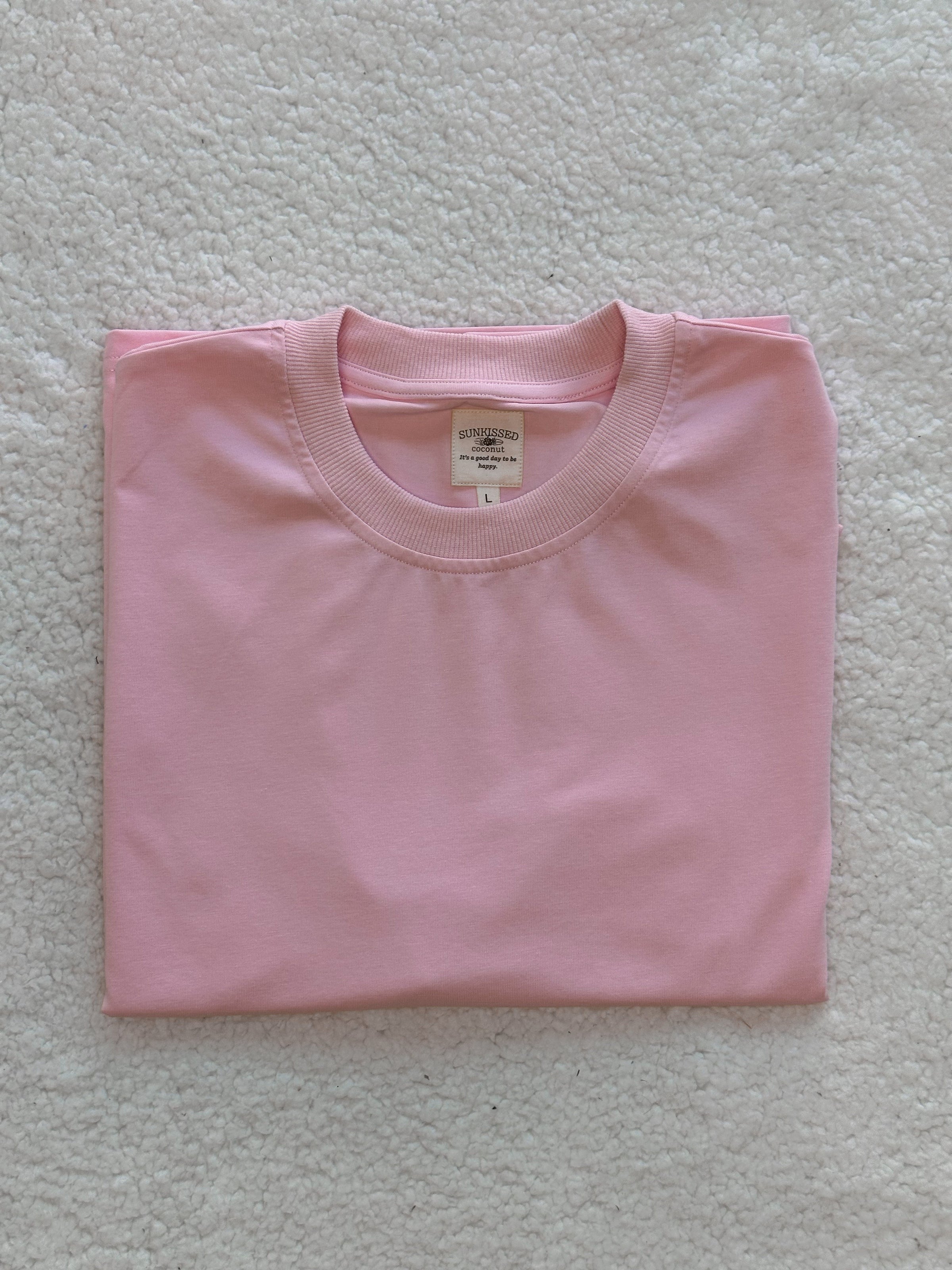Blair Pink Basic Blank Tee – Sunkissedcoconut