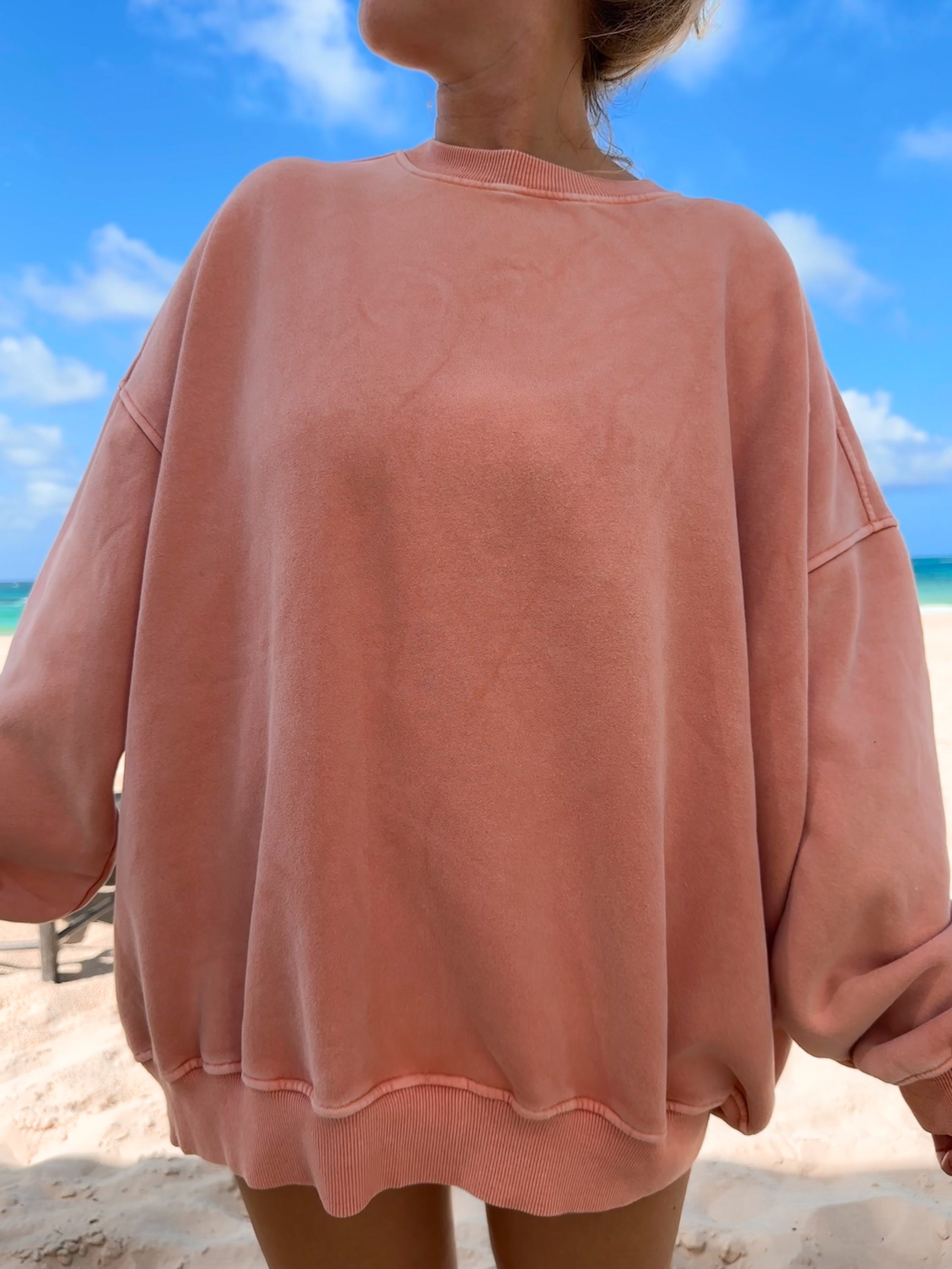 Vintage Orange Washed Basic Blank Sweatshirt – Sunkissedcoconut