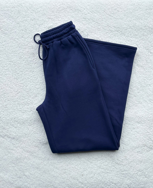 Navy Blue Basic Blank Flare Sweatpants – Sunkissedcoconut