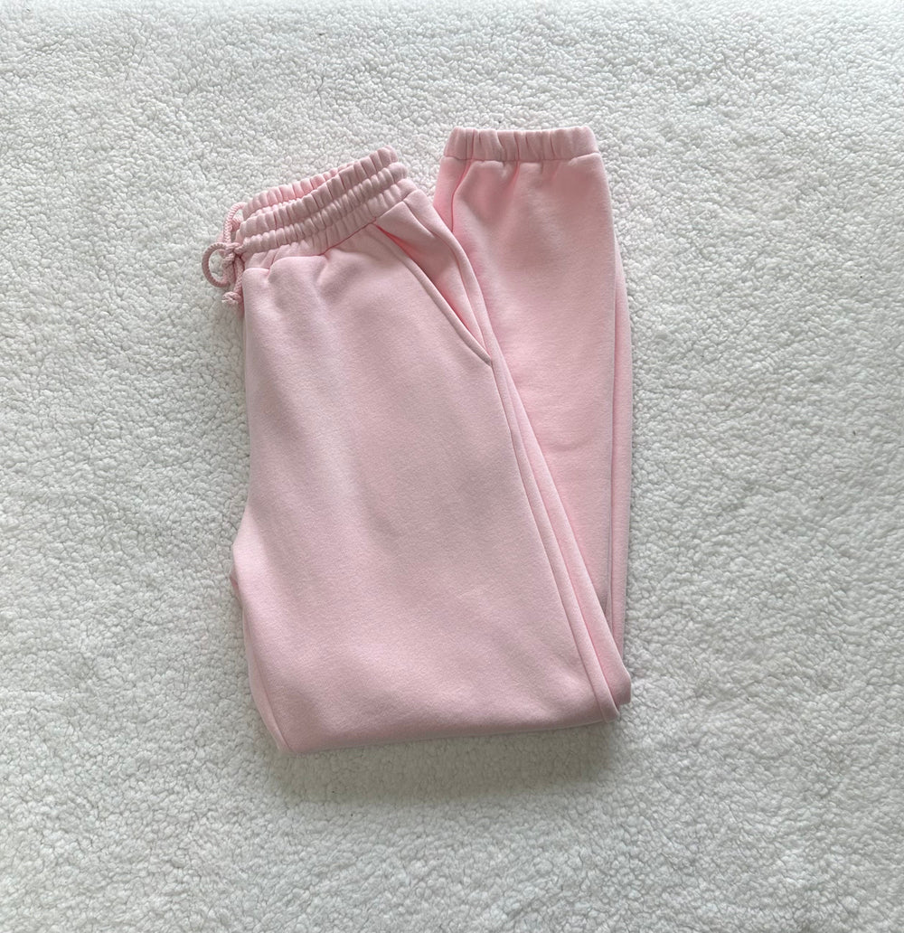 Light Pink Basic Blank Jogger Sweatpants – Sunkissedcoconut